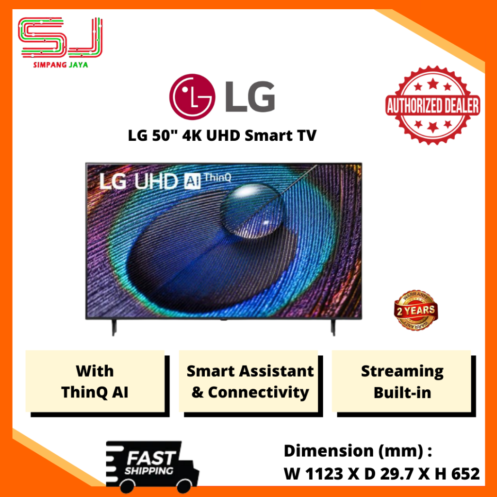 LG 50" 4K UHD Smart TV | Streaming Built-in | ThinQ AI | webOS | Smart Assistant | 50UR9050PSK ...