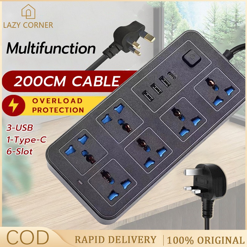 Socket 4 Usb Power Strip Household 21-Hole Multi-Function Power Strip ...