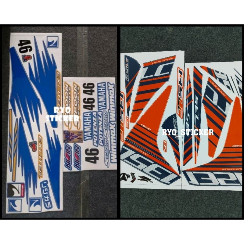 STICKER YAMAHA LC135/ LC 135 V1 V2 V3 V4 V5 V6 V7 V8 SPOON/ BATMAN ...