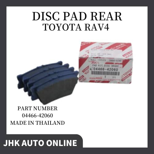 TOYOTA RAV4 ACA30 DISC PAD REAR ORIGINAL TOYOTA 04466-YZZAQ | Shopee ...
