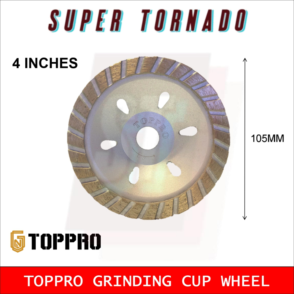 CW105-1 Toppro Diamond Grinding Wheel 105mm Cup Wheel Grinding Plate ...