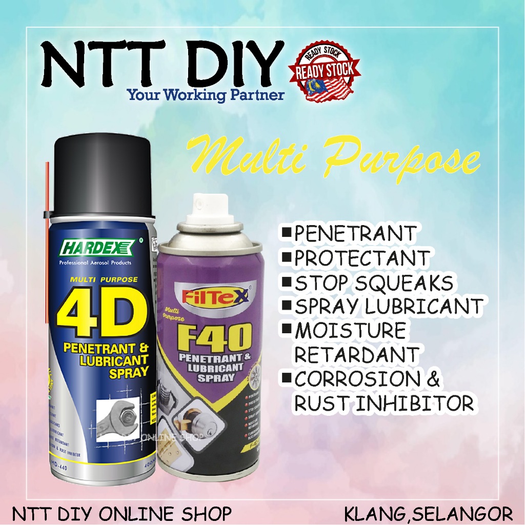 NTT DIY Multi Purpose Product Anti-Rust Lubricant Aerosol Spray 120ml ...
