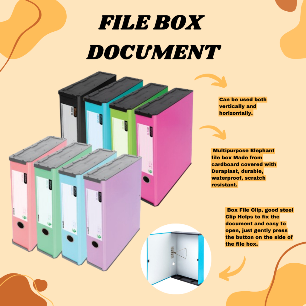 Multipurpose File Box Document A4 Elephant Brand U-BOX01 UBOX | Shopee ...