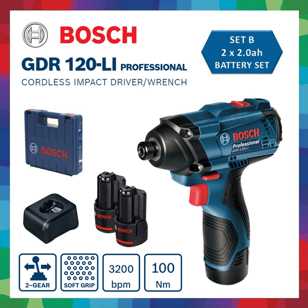 BOSCH GDR 120-LI Cordless Impact Wrench / Impact Driver GDR120LI / GDR ...