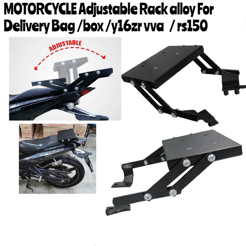 ADJUSTABLE HEAVY DUTY RACK MONORACK HONDA RS150 YAMAHA Y15 LC135 V2-V7 REAR RACK GIVI BOX TOP ...