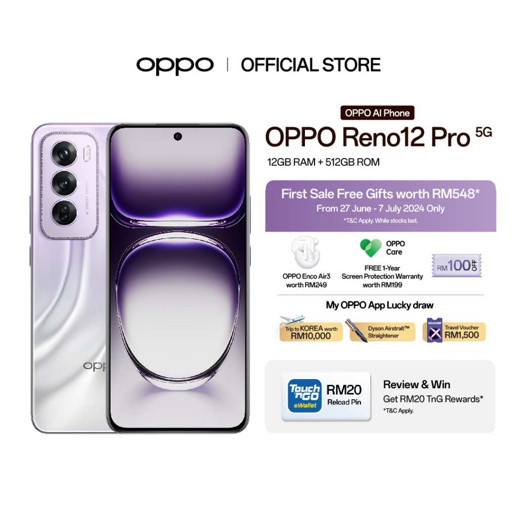Oppo Reno 12 Pro 马来西亚价格，功能与规格参数 - TechNave 中文版