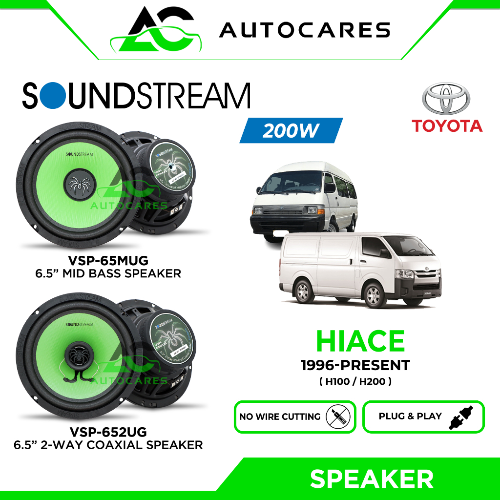 SOUNDSTREAM Speaker TOYOTA HIACE 1996-Present PlugNPlay Car Speaker 6.5 ...