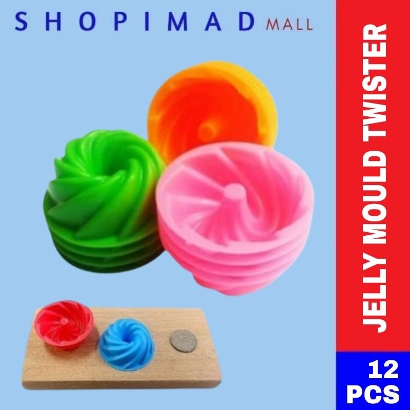 [12PCS] ACUAN KASWI GEDIK | JELLY MOULD TWISTER | ACUAN KASWI VIRAL ...