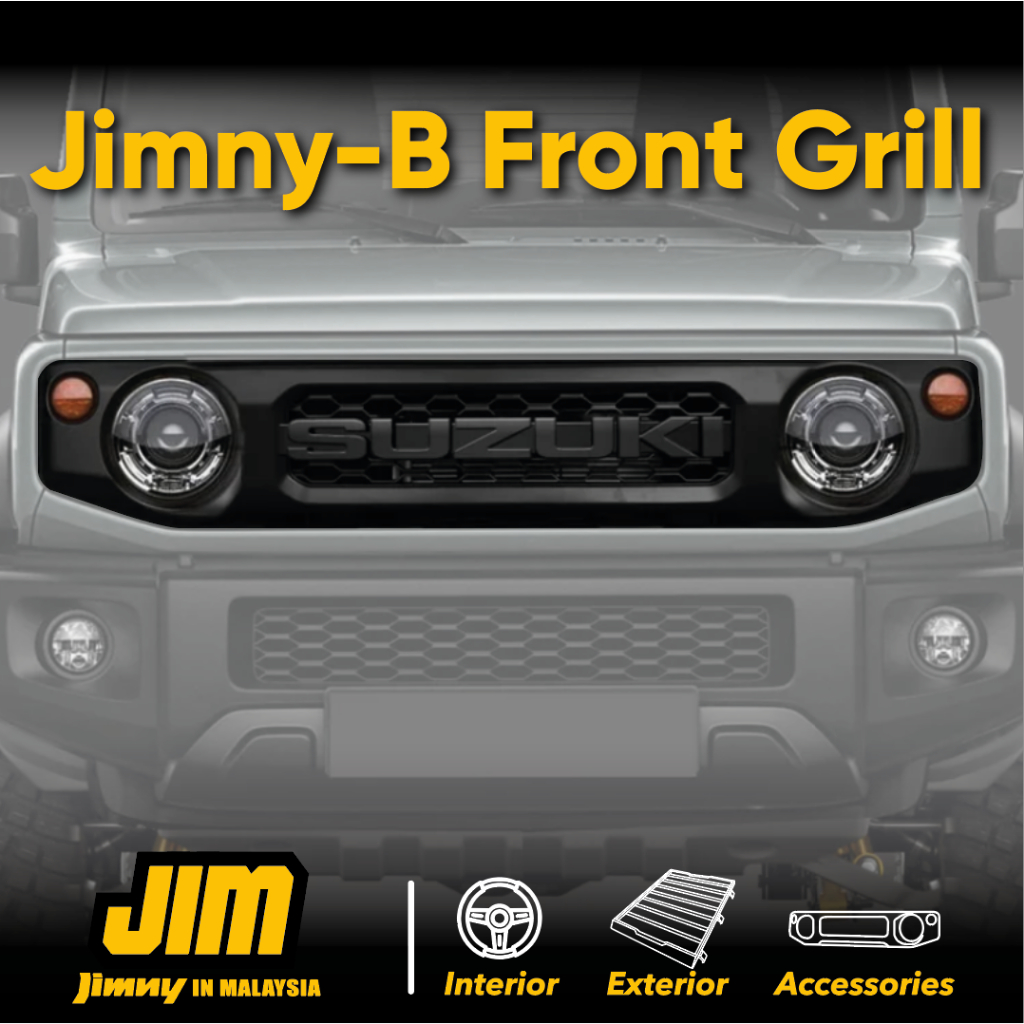 Ready Stock Malaysia Suzuki Jimny JB64/ Jb74 Matt Black ABS Plastic Front Grill + SUZUKI Big ...