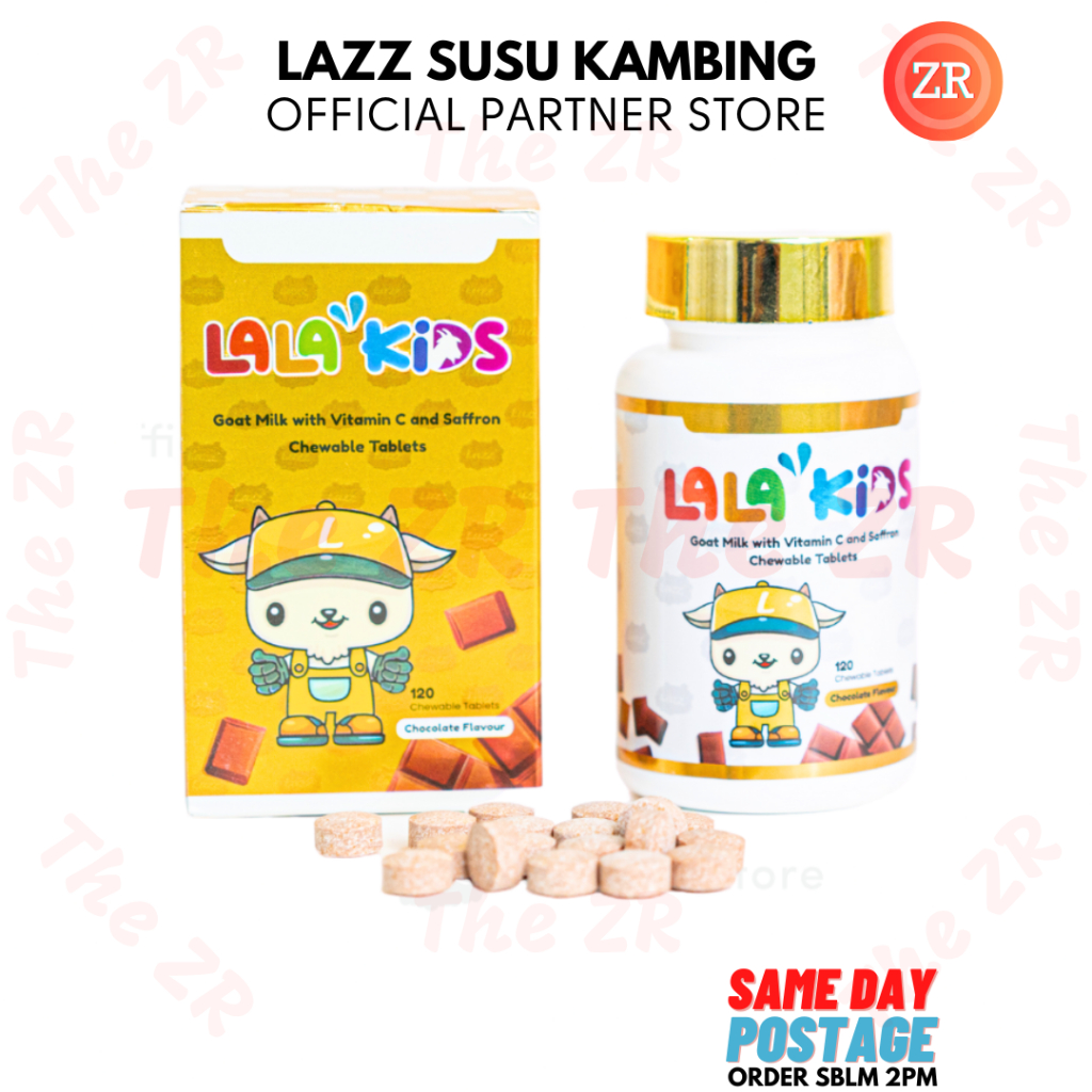 Lalakids Lazz Susu Kambing Chewable Tablet (Goat Milk with Vitamin C ...