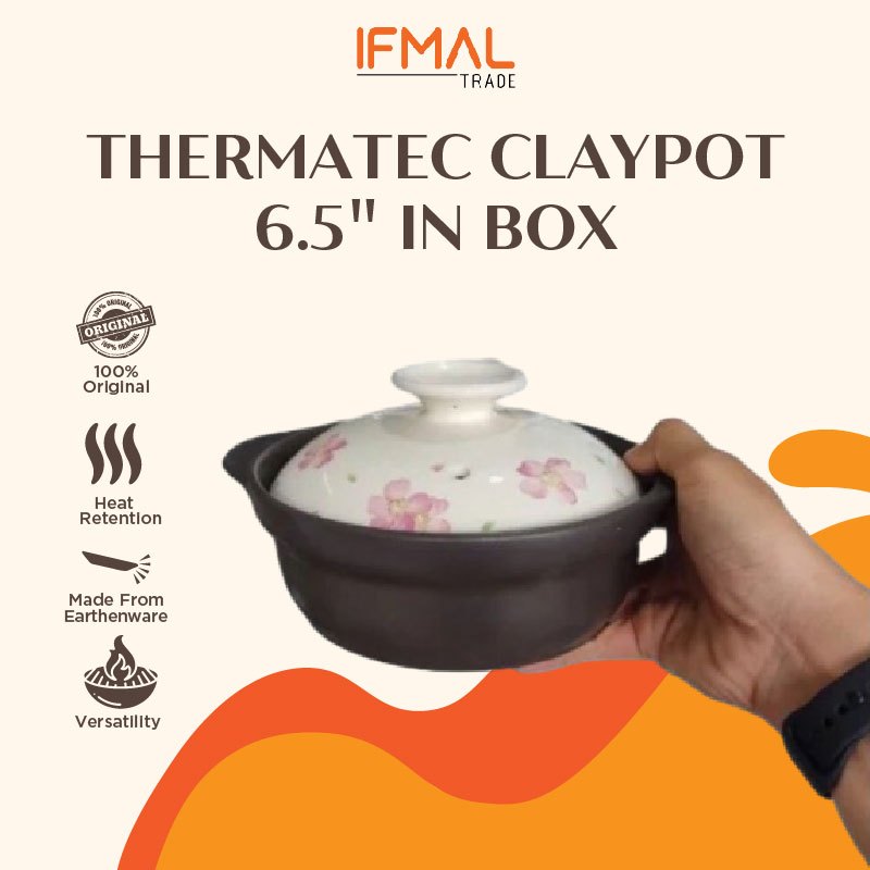 Thermatec Claypot 6.5" In Box (V-K) Periuk Tanah Liat Cookware | Shopee ...
