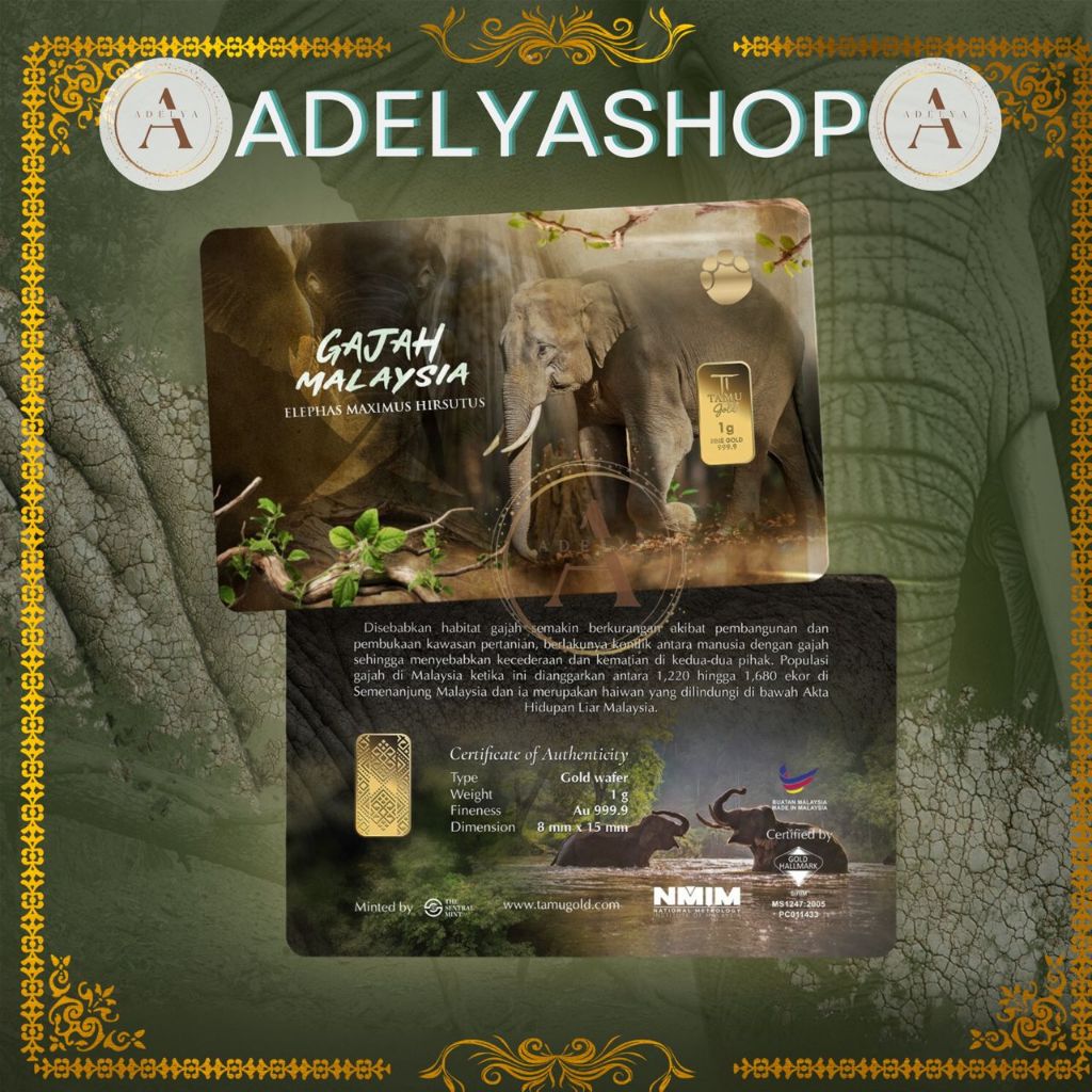 1g Gold bar Gajah Malaysia - Tamu Gold (TG) (PG) | Shopee Malaysia
