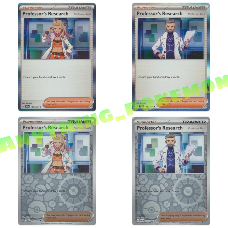 Pokemon Trainer Card - Professor’s Research (189/198),(190/198),(087/ ...