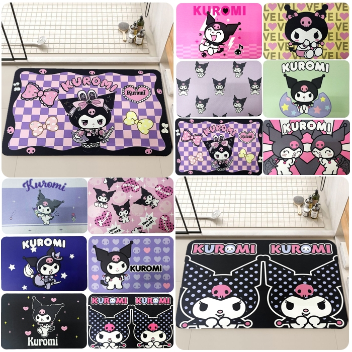 Kuromi Floor Mat Bathroom Anti Slip Mat Kuromi Carpet Diatomite Mat ...