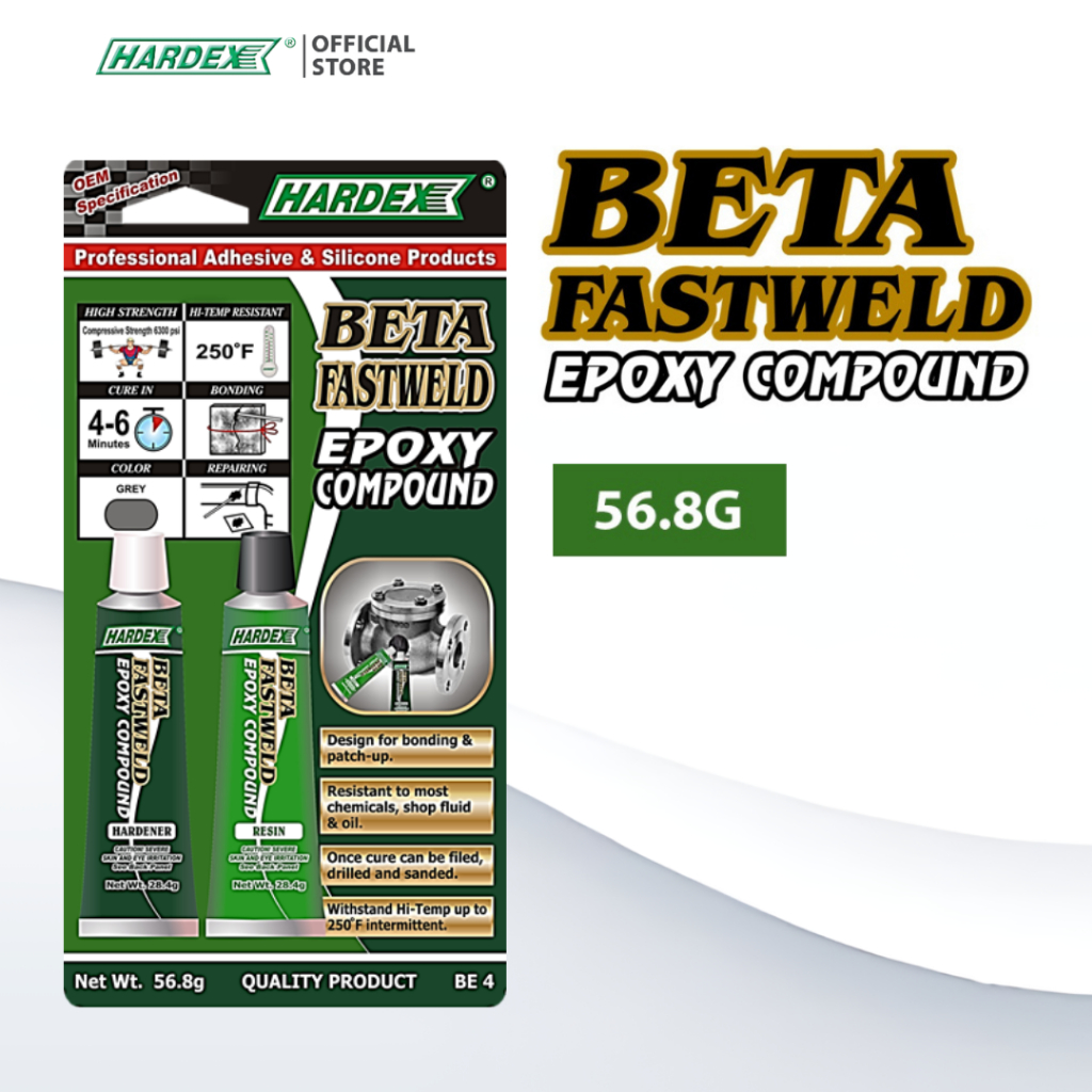 HARDEX Beta Fastweld Epoxy Compound (56.8g) BE-4 | Shopee Malaysia