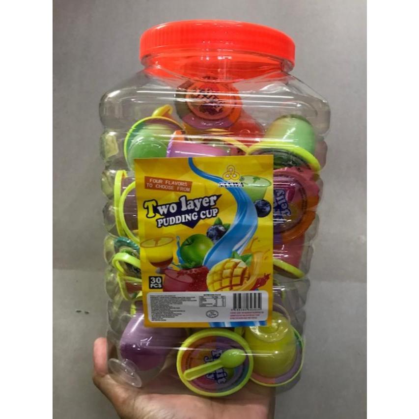 30 Pcs Sanwa Two Layer Pudding Cup Jelly HALAL (LOCAL READY STOCKS) | Shopee Malaysia