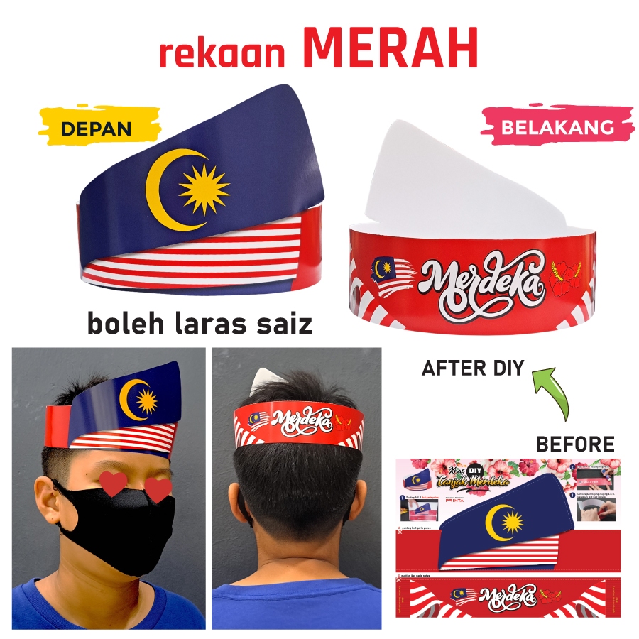 Tanjak Merdeka Budak Topi Merdeka Kraf DIY Hari Merdeka Aktiviti Murid ...