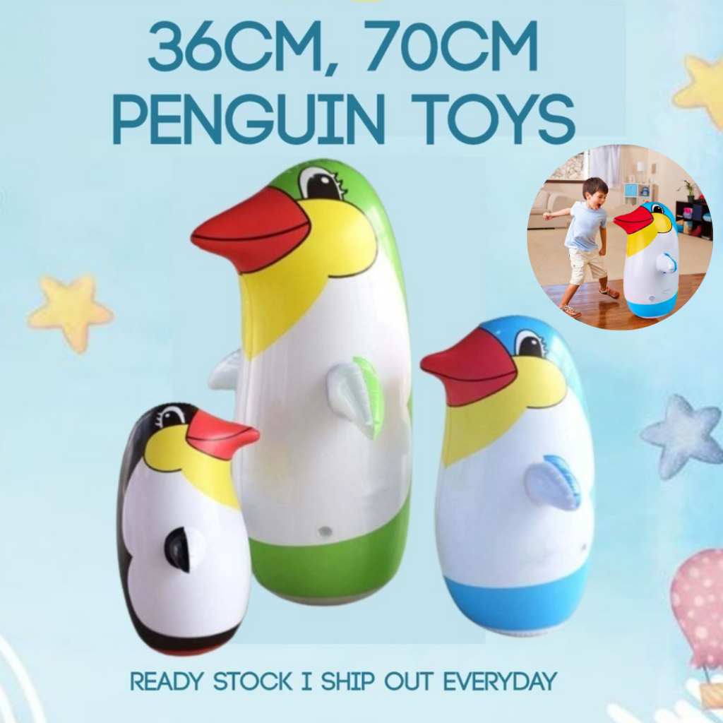 70cm Large Size Kids Inflatable Boxer 3D Boxing Punching Bag Tumbler ...