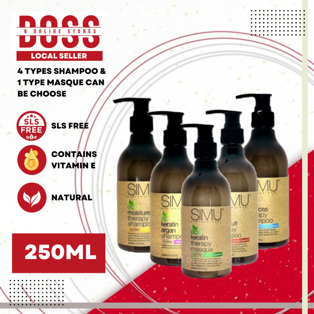 SIMU Professional Salon Eco SLS Free Shampoo/Conditioner 250ml Hair ...