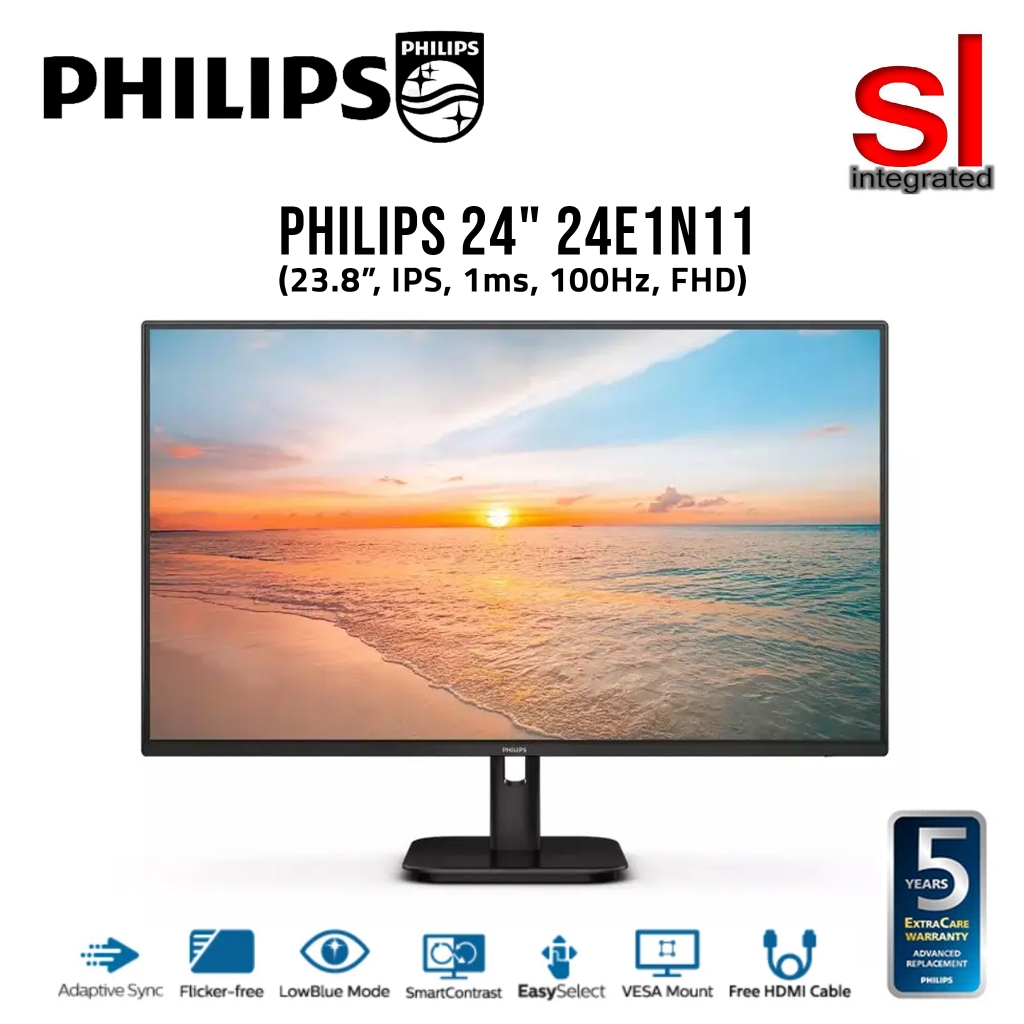 Philips 24E1N1100D (24") FHD IPS Office Monitor | 100Hz | Adaptive-Sync | LowBlue Light | 1ms ...
