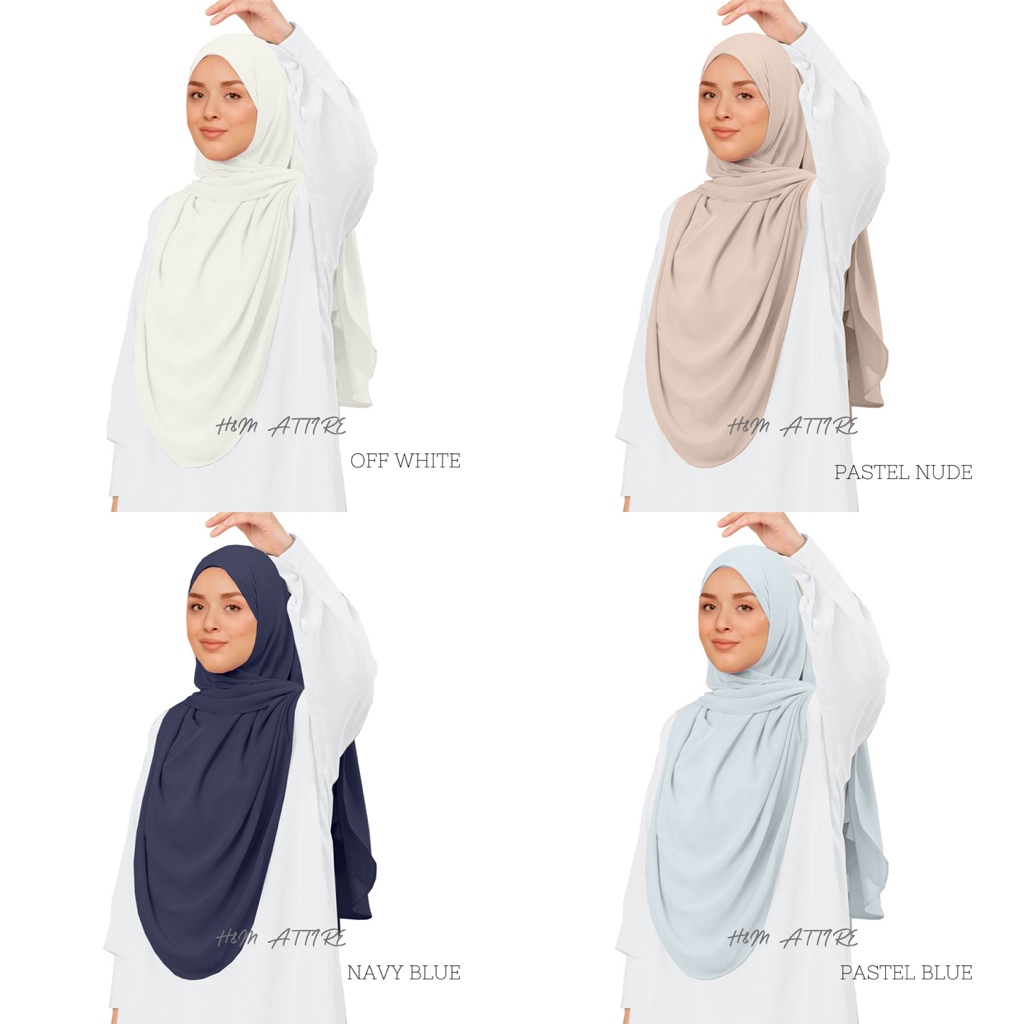 SHAWL KEKNIS CURVE END🔥💯 HEAVY CHIFFON | Shopee Malaysia