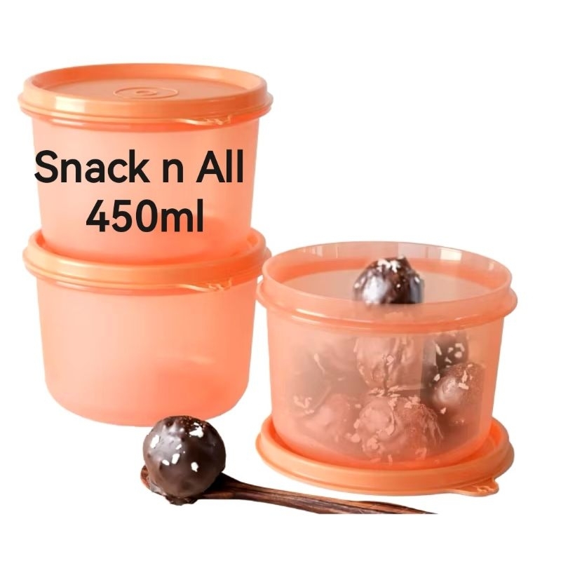 TUPPERWARE SNACK N ALL 450ML (3PCS) | Shopee Malaysia