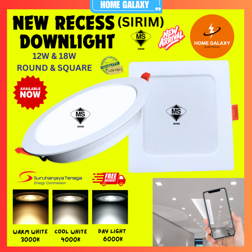 🔥Hot Seller 🔥SIRIM APPROVE NEW ARRIVAL HIGH QUALITY LED Recess ...