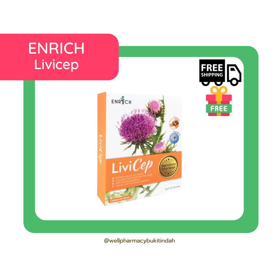 Enrich LiviCep Liver Tonic with Milk Thistle Turmeric Dandelion ...