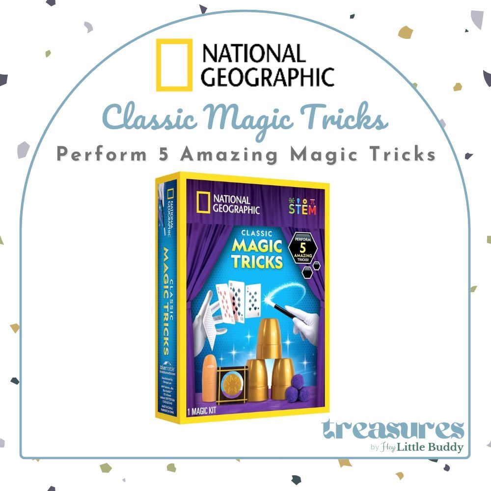 National Geographic Magic Set 5 Tricks Perform Magic Kit Wand Card Cup ...