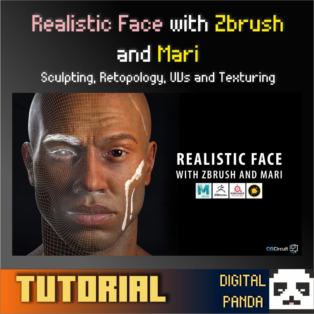 [ FULL TUTORIAL] Realistic Face with Zbrush and Mari Sculpting, Retopology, UVs and Texturing ...