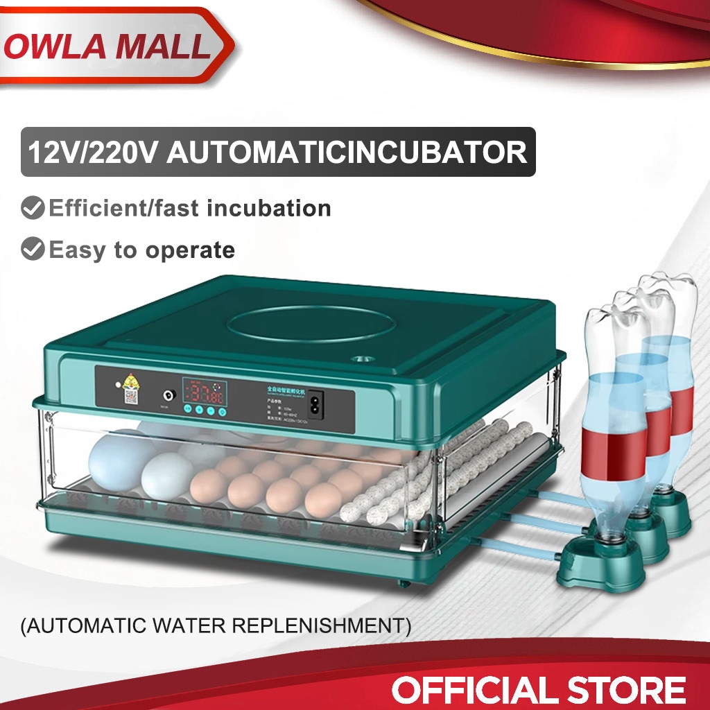 12/24/48/64/130 Eggs Automatic Incubator Thermostatic Chicken Hatching ...