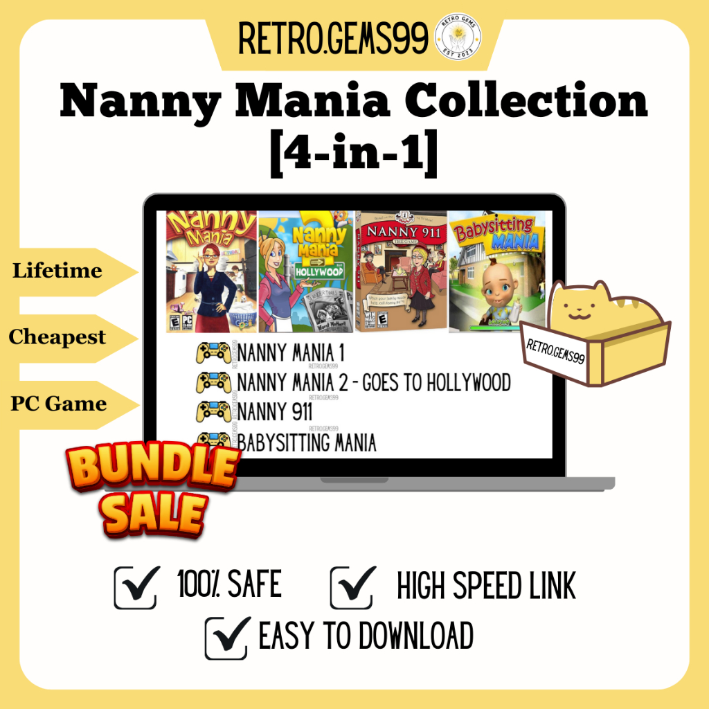 [PC Digital Download] ⚡Nanny Mania Games Collection 4-in-1 Nostalgic ...