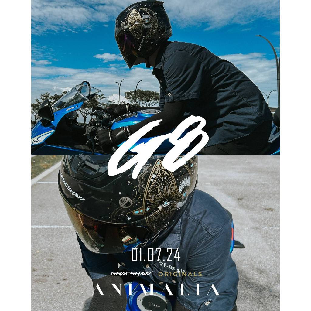 (New Launching) Gracshaw G919i Glazzo Animalia Series G8 Helmet / Penyu ...