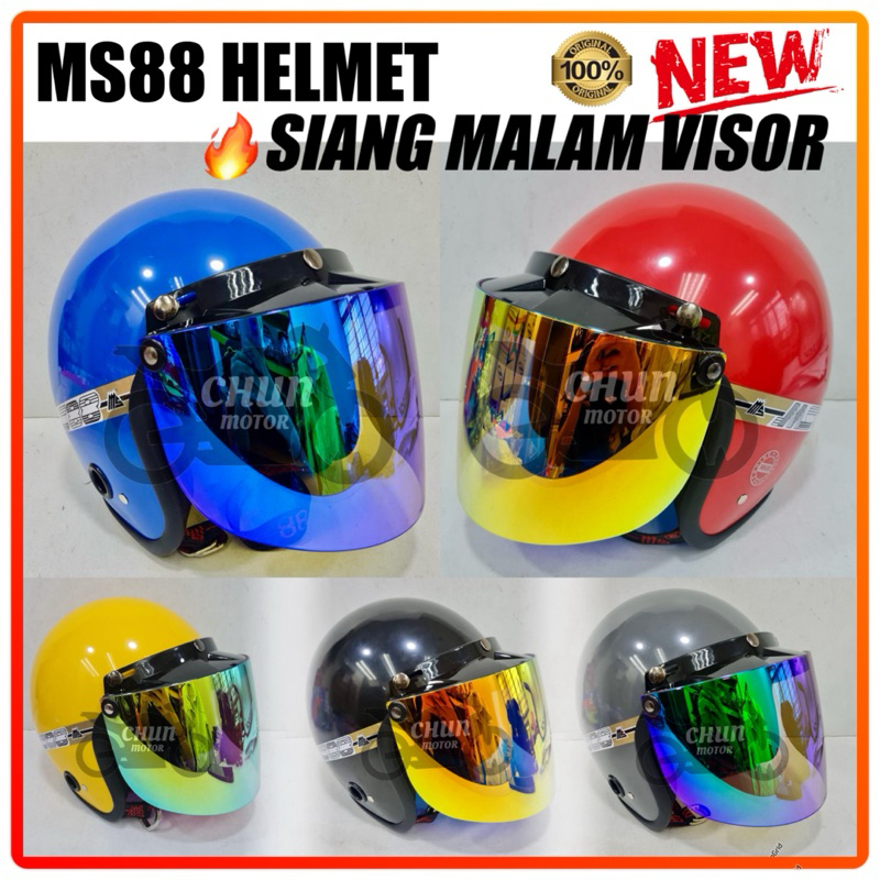 2024 Siang Malam Visor MS88 Helmet New Colour with Sirim Lulus Helmet ...