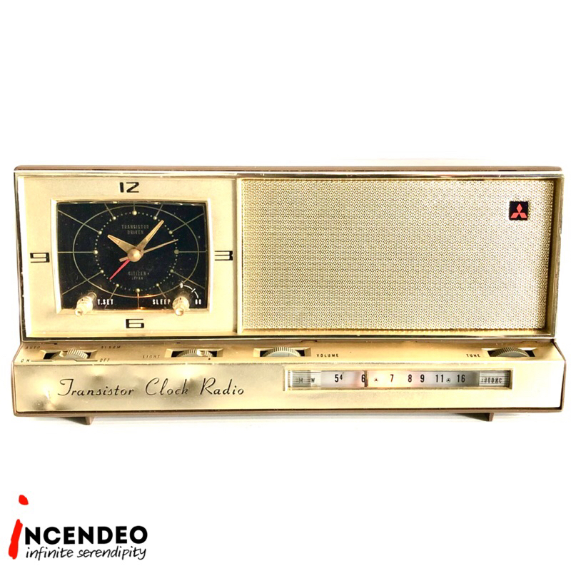 Vintage Japan Mitsubishi Citizen Transistors Radio Clock TR-557 ...