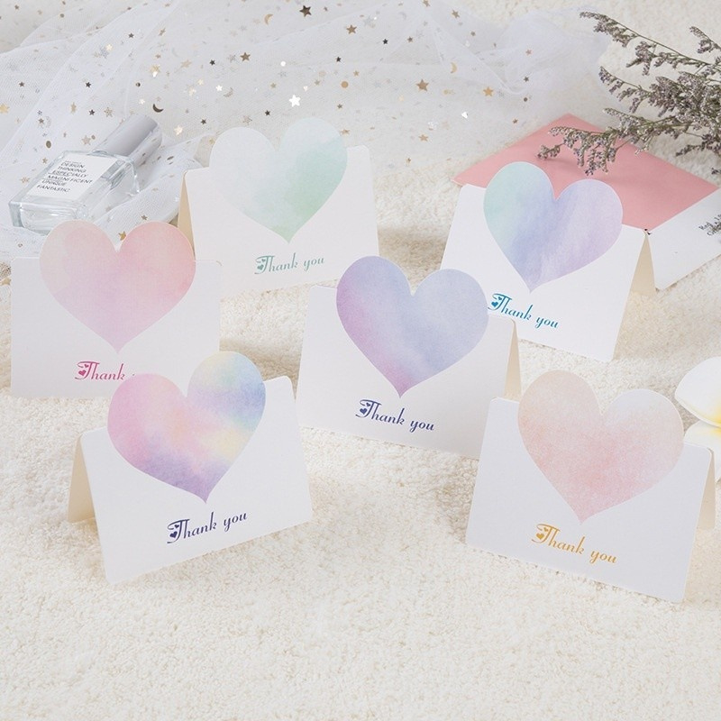 Love Heart Message Greeting Gift Card Blessing Cards Wish Bonquet Happy ...