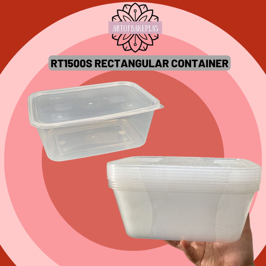 RT-1500S Rectangular/Square Plastic Disposable Food Container 1500ml ...