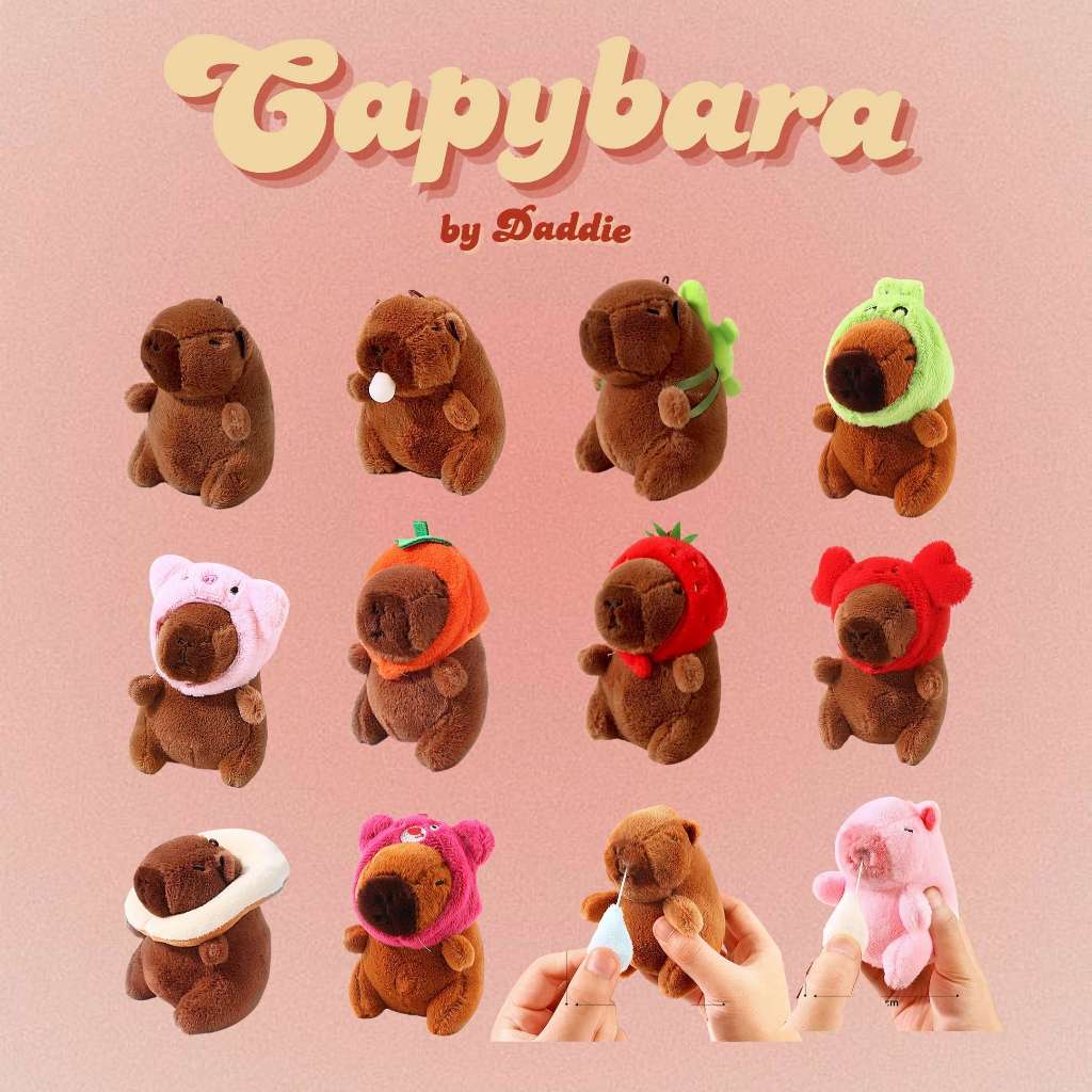 Capybara Cutie Squeezy Keychain (Squeezy, Cute, Joyful) | Shopee Malaysia