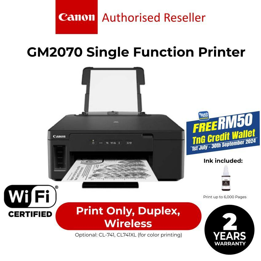 CANON Pixma GM2070 Refillable Monochrome High Volume Ink Tank Wireless ...