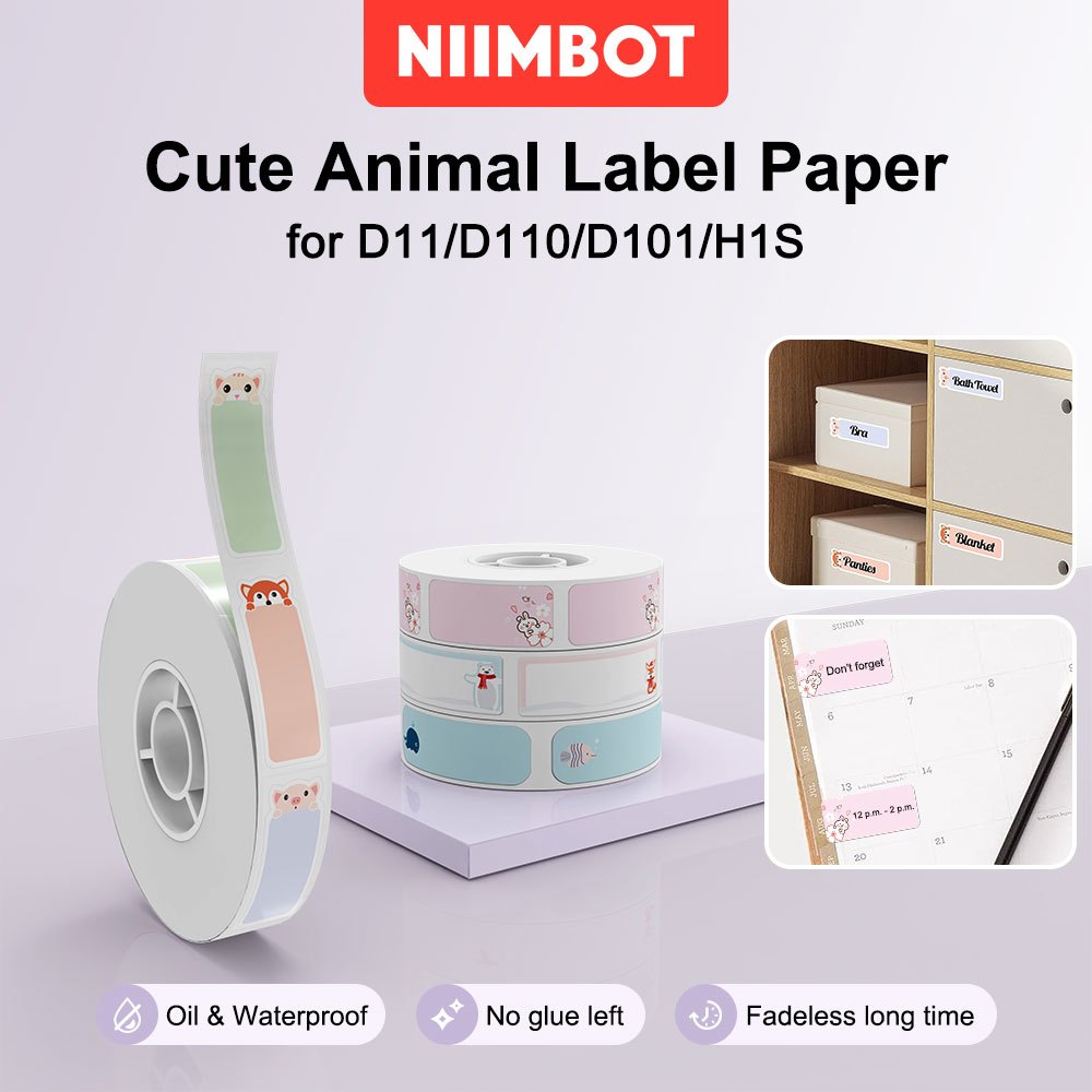 NIIMBOT D11 D110 D101 Cartoon label printing paper name sticker ...