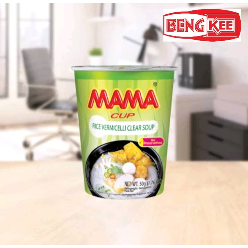 BENG KEE MAMA CUP RICE VERMICELLI CLEAR SOUP 50GM HALAL EXP 28/01/25 ...