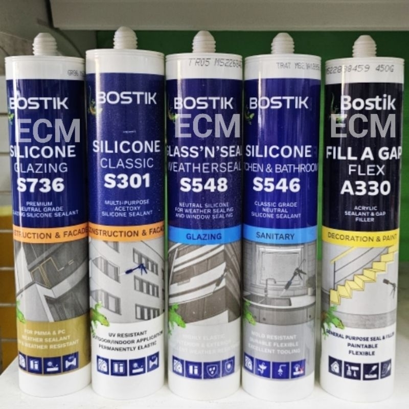 STOCK CLEARANCE ! BOSTIK S736 / S301 / S546 / S548 SILICONE SEALANT ...