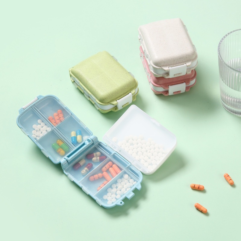 3 Layers Foldable Small Pill Box Portable Daily Storage Large Capacity ...