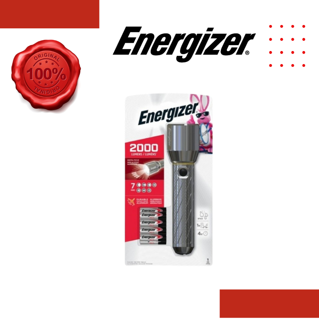 Energizer PMZH91 Vision HD Ultra LED Flashlight (2000 Lumens) | Shopee ...