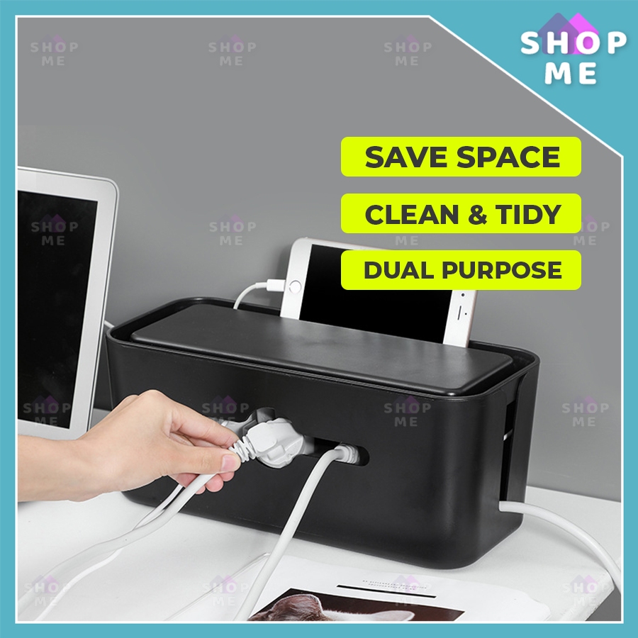 Kotak Pengurusan Kabel Cable Management Box Home Storage Organizer ...