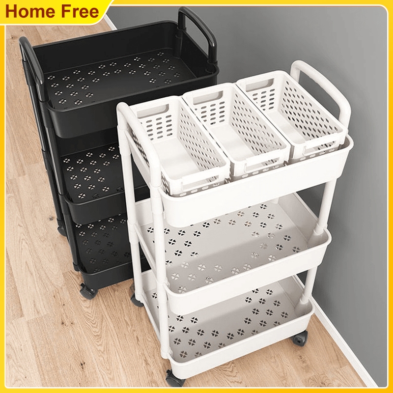 Storage Rack Shelf Trolley Rack Trolley Rak-Troli Rak Dapur Kitchen ...