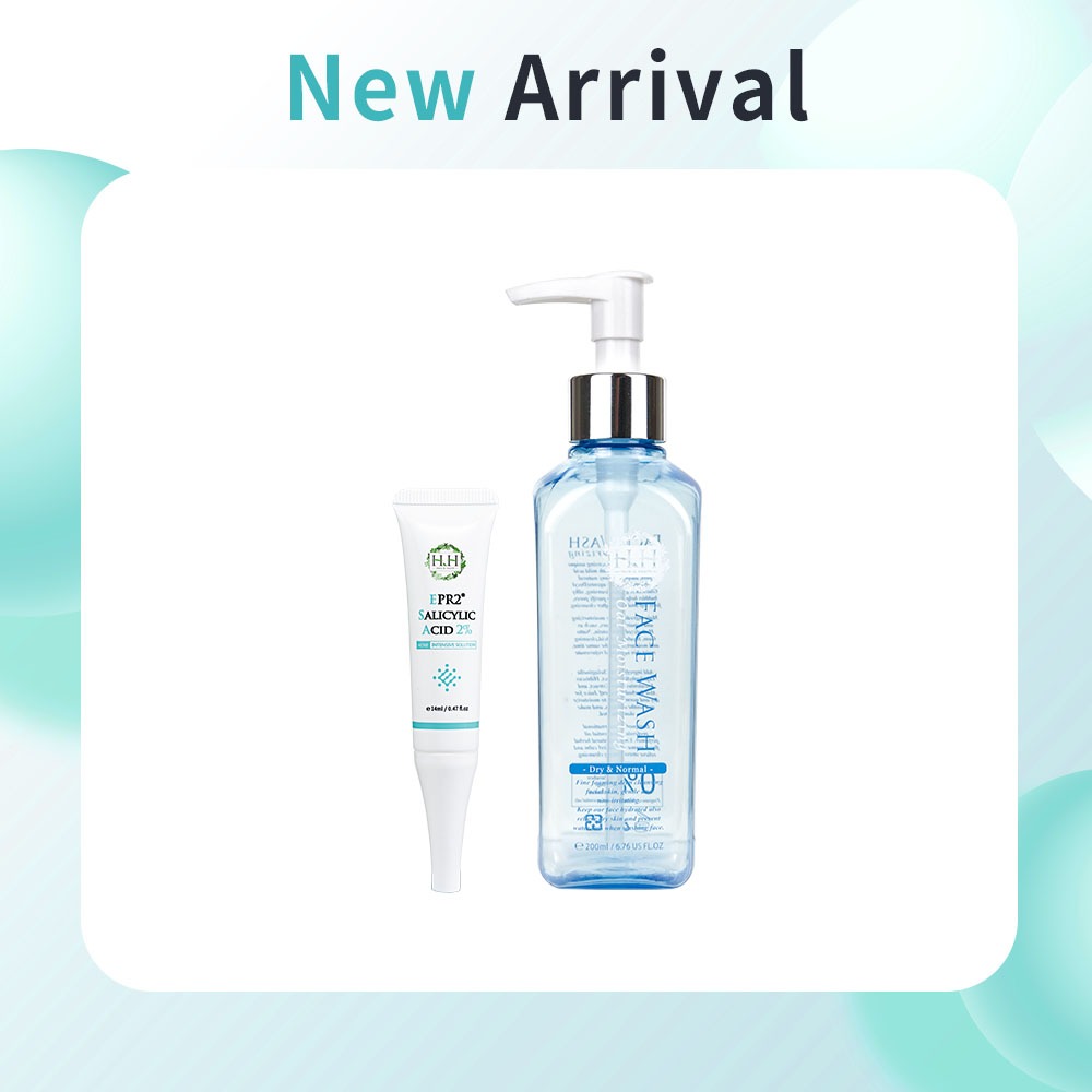 HH EPR2 Salicylic Acid 2% Acne Intensive Solution 14ml + Oat Moisturizing Face Wash 200ml ...