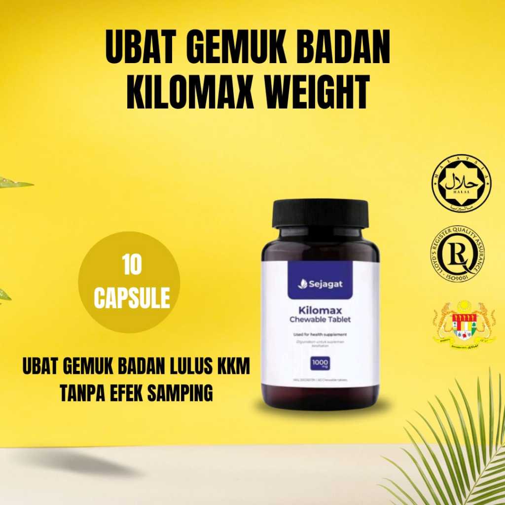 KILOMAX SEJAGAT ORIGINAL WEIGHT GAIN UBAT GEMUK BADAN VITAMIN GEMUK ...