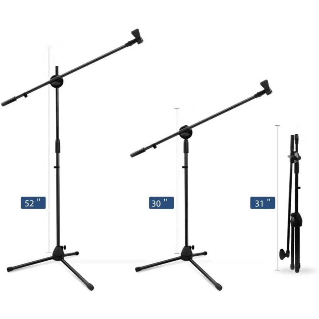 High Quality Microphone Mic Stage Stand (Adjustable)+ Holder Clip ...