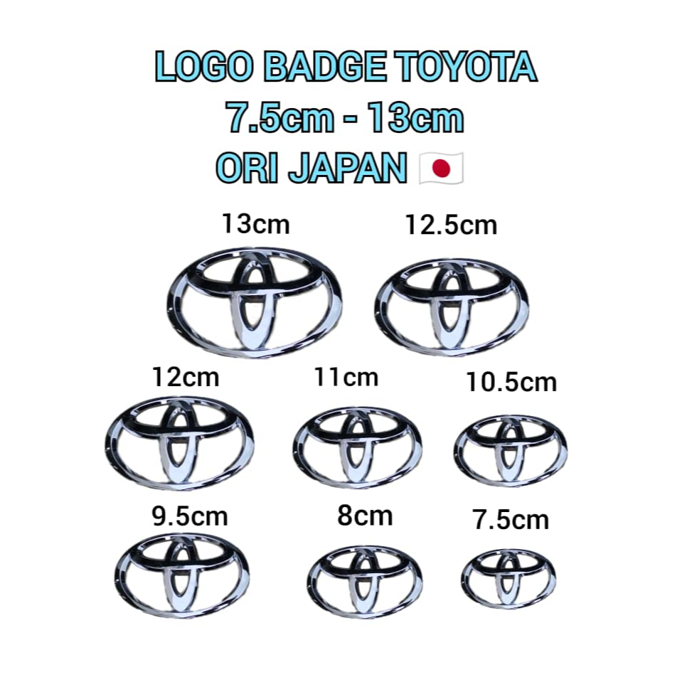 Emblem Logo Toyota Estima Camry Wish Vios Altis 7.5cm - 13cm Emblem ...